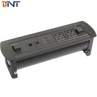 China 110~240V Rated Voltage Brushed Aluminum Alloy Table  Flip Up Hidden Connector for sale