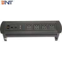 China Manual Rotating 180 Degree Overturn Angle Desktop Pop Up Power Data Connector Universal Powerower / 3.5 Audio for sale