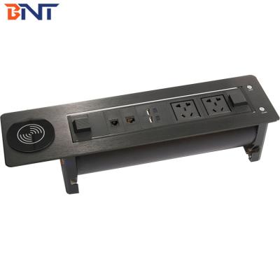 China Supply For High-tier Office Room 180 Degree Overturn Angle   Table Pop Up Multimedia Outlet for sale