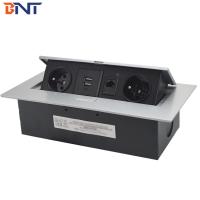 China Keep Product In Stock Tabletop Ppop Up Power Data Outlet Square Button With USB Charger for sale
