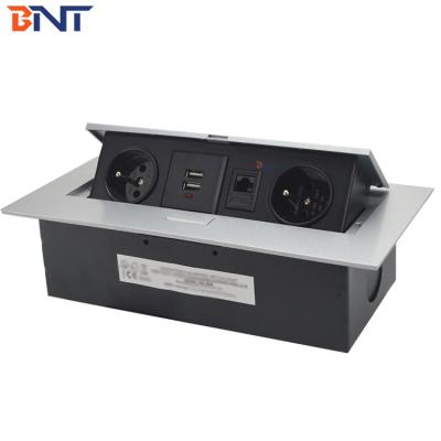 China Keep Product In Stock Tabletop Ppop Up Power Data Outlet Square Button With USB Charger for sale