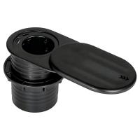 China Factory Price Industrial Mini Black EU Power Grommet Tabletop Socket with USB Port 16A PC Hidden in Furniture Desk Office for sale