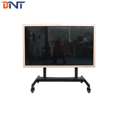 China Horizontal Design Rolling TV Mount , Electric Lifting Floor Stand TV Mobile Cart for sale