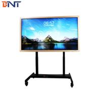 China Durable Mobile TV Stand , Electric Turning Rolling Flat Screen TV Cart for sale