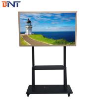 China 170CM Height Mobile TV Stand Black Color With Horizontal Design for sale