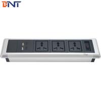 China double usb charger interface desktop mount socket with hidden screw design TMS103 for sale