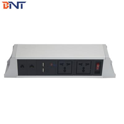 China 2mm surface thickness desk hanging  power socket with frame plate side design TUS101 for sale