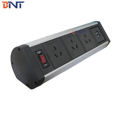 China Desktop Mounted Power Outlet With Three Australia Power Interfaces for sale