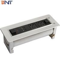 China available rotater motorized desk flip up outlet with double usb charger EK6301 for sale