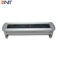 China silver multimedia flip up desk socket double UK power  with touch press switch EK9211UK for sale
