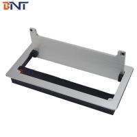 China Brushed Aluminum Alloy Flip Up Power Outlet Box For Hotel Room / Training Room for sale