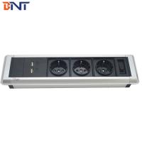 China Round Edge Corner Table Mounted Power Outlet With Modular Design for sale