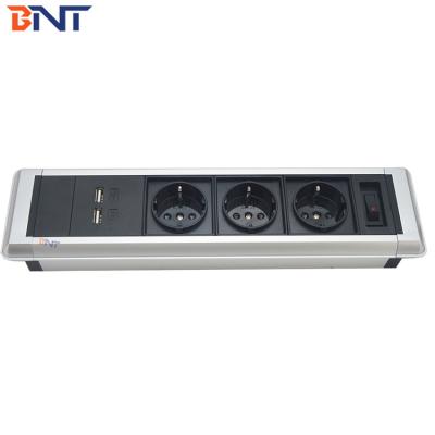 China Round Edge Corner Table Mounted Power Outlet With Modular Design for sale
