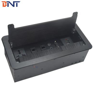 China for office room lid buffer design with cable length flip up desk socket for sale