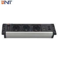 China Hidden Screws Design Table Mount Outlet With USB Charger Interface for sale
