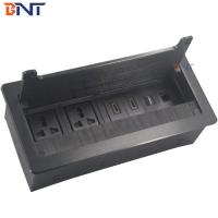 China Flip Up Desktop Electrical Sockets Lid Buffer Design For Office Room for sale