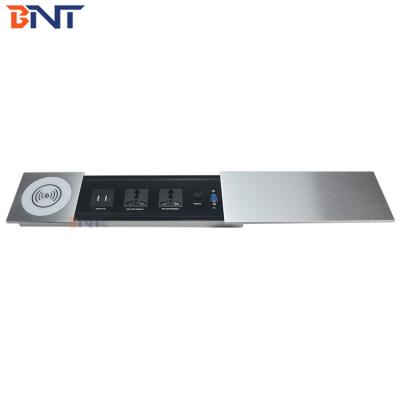 China Manual Sliding Design Desktop Power Outlet For Meeting Room Table AV Solution for sale