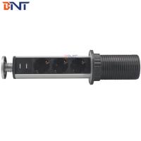 China Tensile Type Kitchen Worktop Hidden Power Socket With Aluminium Alloy Shell for sale