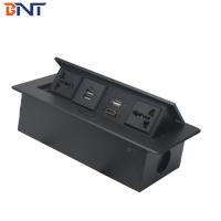 China table top pop up box with double international power socket for sale