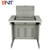 China Cold Rolled Steel Flip Top Computer Desk , Manual Rotating Single Computer Table for sale
