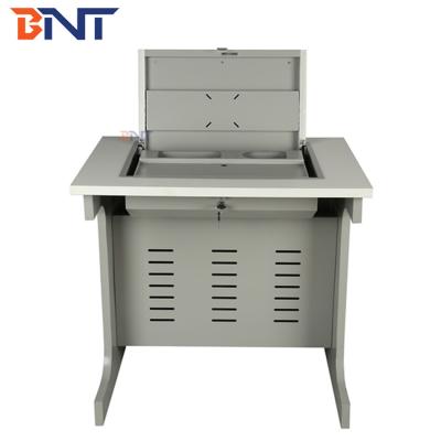 China Cold Rolled Steel Flip Top Computer Desk , Manual Rotating Single Computer Table for sale
