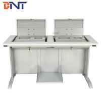 China School Flip Top Computer Desk / Double Computer Table With High Texture Surface for sale