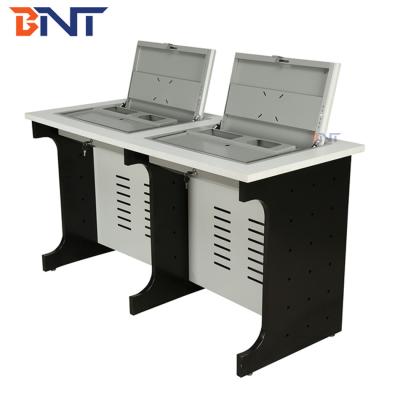 China Manual Flip Up Double Computer Desk for sale