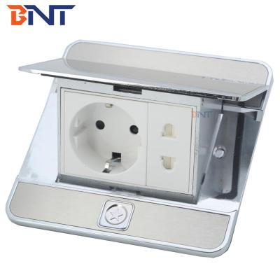 China EU plug silver pop up type floor socket box for sale