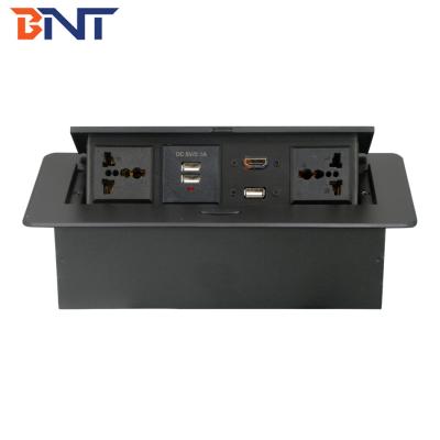 China Tabletop Pop Up Media Socket With USB Charger for sale