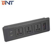 China Double USB Desk Socket With Hidden Screw Design for sale