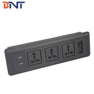 China Double USB Desk Socket With Hidden Screw Design for sale