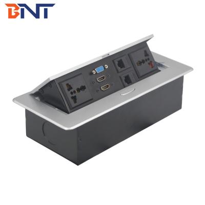 China double network interface hidden design desktop pop up media socket box BD630-6 for sale