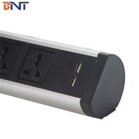 China Aluminum Alloy Modular desktop Power Outlet , Conference Table Clamp Mount Power Outlet for sale