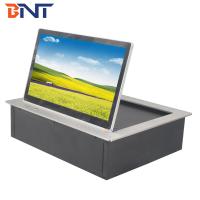 China Conference Solution Desk Motorized Computer Monitor Lift Flip Up With Touch Screen for sale