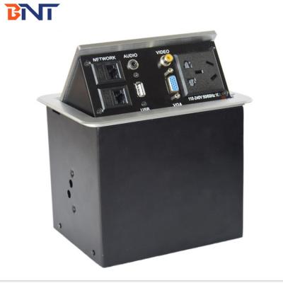 China Pneumatic Pop Up Socket / Multimedia Connector With Dual Network Interface for sale