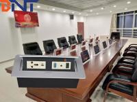 China 7mm Panel Thickness   Oval Corner Desk Pop Up Media Socket   In  Stock for sale