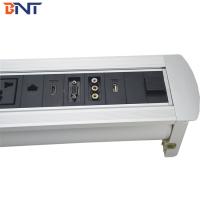 China 180 Degree Rotating Angle 3Mm Surface Panel Silver Desktop Multimedia Connector For High-tier Room for sale