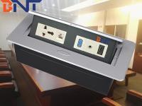 China zinc alloy material silver with vga interface desk pop up socket for sale