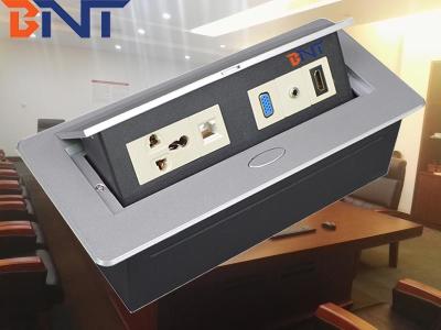 China air support push pop up desktop power socket/ concealed electric socket box for furniture/ office table socket box for sale