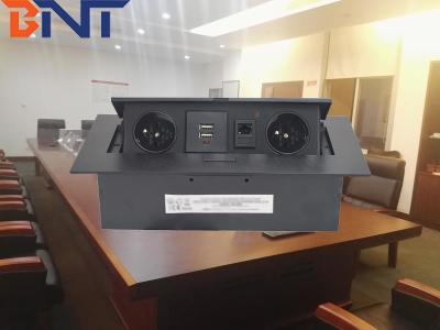 China black color with double french interface hidden type media desktop socket for sale