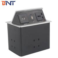 China aluminum alloy material used in conference room hydraulic pop up power outlet for sale