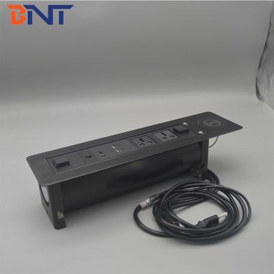 China Wireless charger hidden table media socket/motorized flip up socket outlet for sale