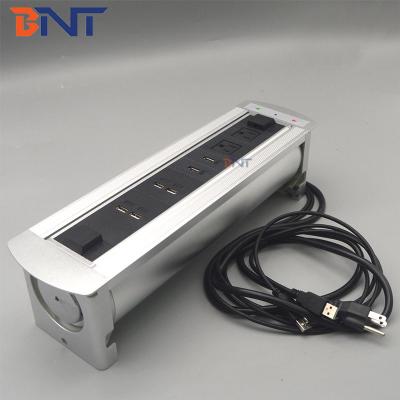 China 1.5m Cable Length 16A Desktop Flush Flip Up Outlet With USB for sale