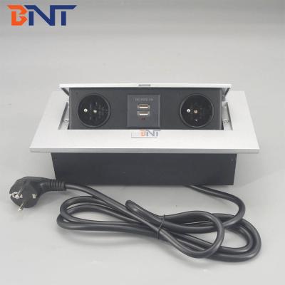China Zinc Alloy Hidden Office Room Table Pop Up Socket Outlet for sale