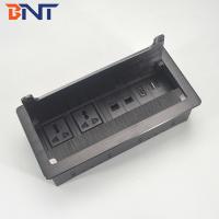 China Aluminum Alloy Brush Tabletop HDMI Flip Up Power Outlet for sale