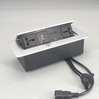 China Office Furniture Znic Alloy Desktop Hidden EU Power Plug for sale