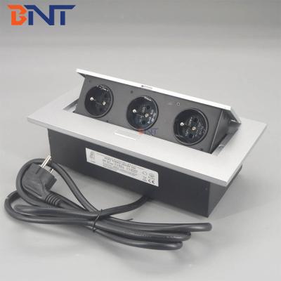 China Modular Hidden Zinc Alloy Tabletop Power Socket for sale