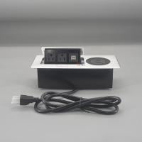 China Wireless Charger Aluminum Conference Table Socket Box for sale