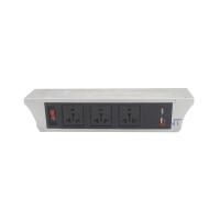 China 320mm Aluminum Alloy Conference Table Socket Box Anti Wear for sale