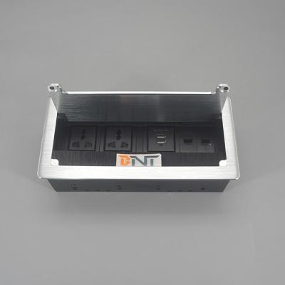 China Rectangular Metal Brush Grommet Flip Up Power Outlet for sale